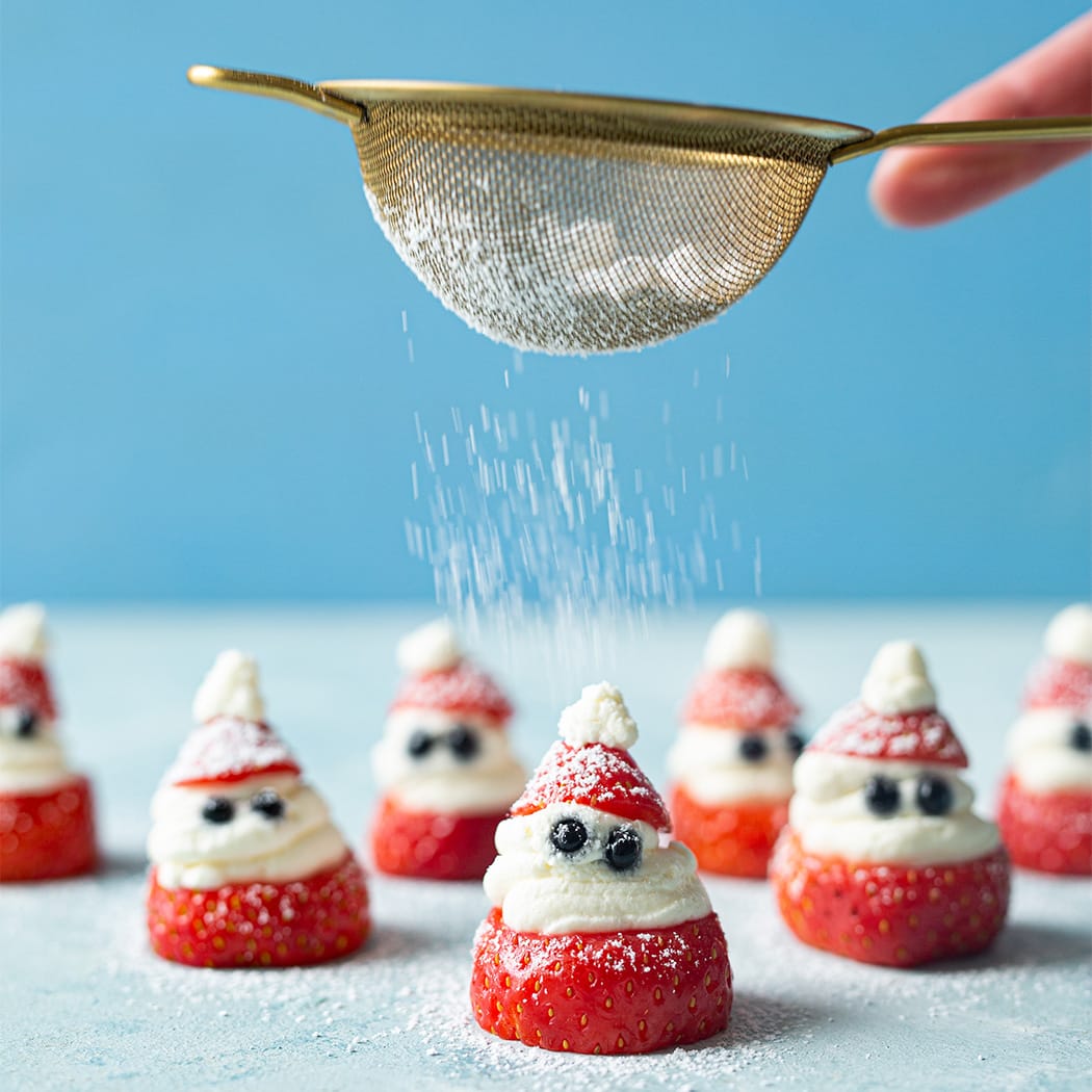Super simple strawberry santas | easyFood