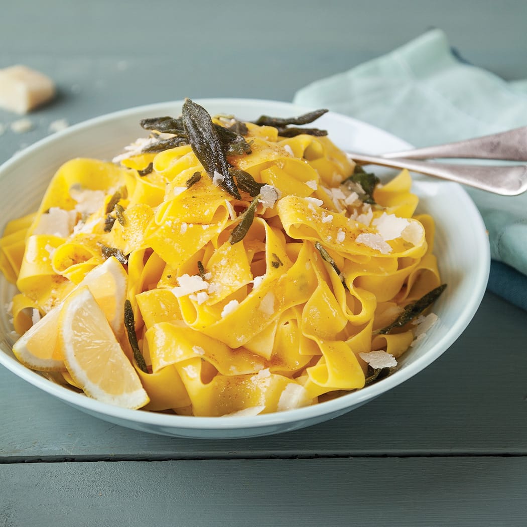 Pappardelle with sage brown butter recipe | easyFood