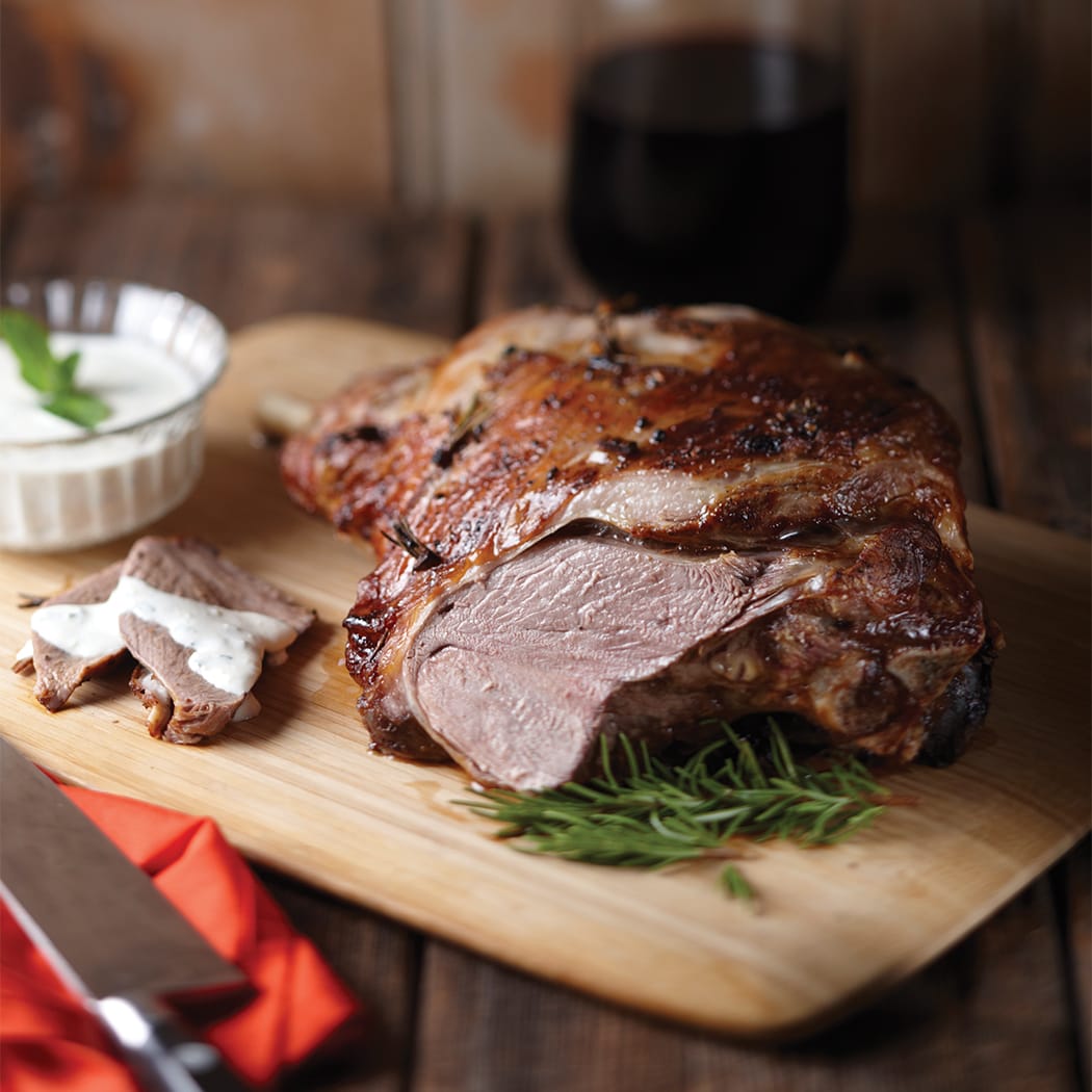 Spring lamb with creamy Feta and mint sauce recipe | easyFood